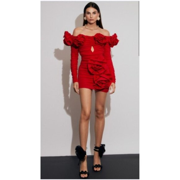 Dresses | Exquisite Evening Cocktail Flowers Party Outfit Bodysuit Body ...